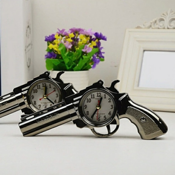 Accents | Hand Gun Desk Clock | Poshmark